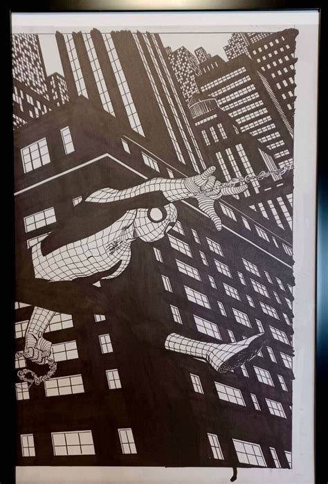 Amazing Spider Man 600 John Romita Jr 11x17 Framed Original Art Poster
