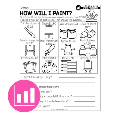 Lucky To Learn Math Two Step Subtraction Money Word Problems Lesson 414 Differentiation