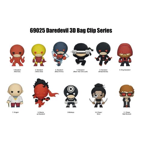 Daredevil New Daredevil Clip Blind Bag Key Chain Marvel Series 15