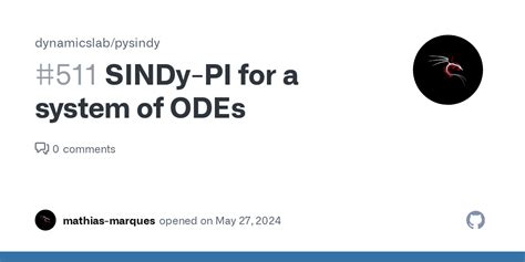 sindy pi for a system of odes · issue 511 · dynamicslab pysindy · github