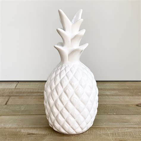 Ceramic White Pineapple Decora Home