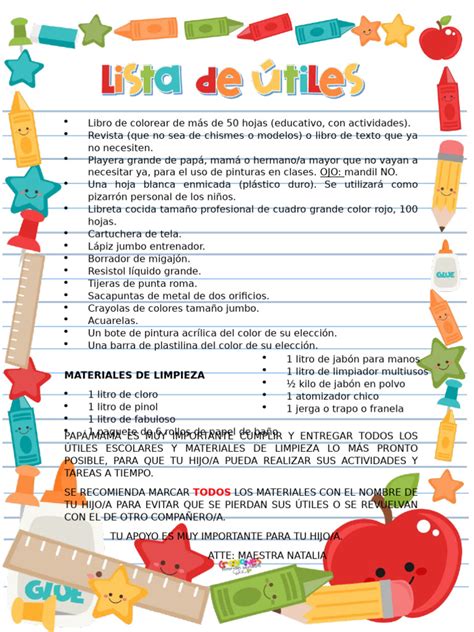 Lista De Ãtiles Escolares Pdf Lista De Ãtiles Escolares Pdf