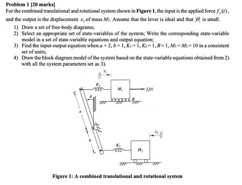 Problem 1 [20 Marks] For The Combined Translational