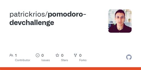GitHub Patrickrios Pomodoro Devchallenge