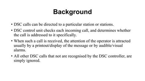 Chapter 7 DSC DIGITAL SELECTIVE CALLING Pptx