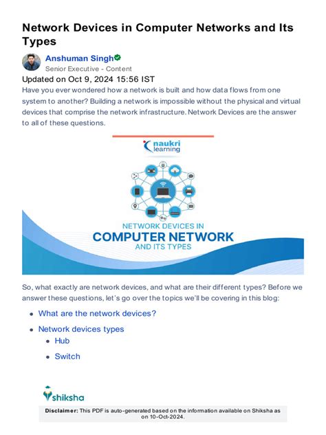 Network Devices Pdf Computer Network Network Switch