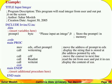 Ppt Introduction To Assembly Language Data Definition Reserve Words Labels Instruction