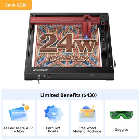 Atomstack A24 X24 Pro Optical Power 24w Unibody Frame Laser Engraver
