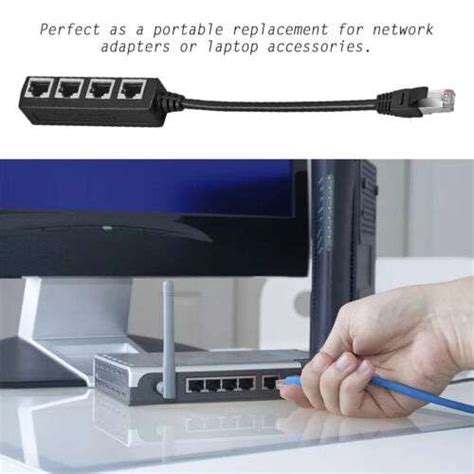 Ethernet Network Splitter Adapter Male To Female For Laptop Signal