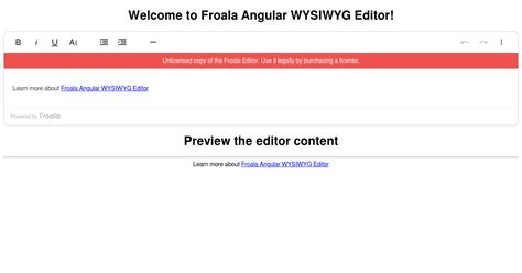 Froala Angular Wysiwyg Editor Codesandbox