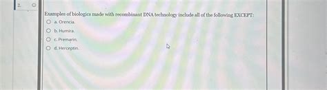 Solved Examples Of Biologics Made With Recombinant Dna
