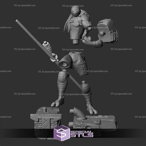 Donatello 3d Printing Model Action Pose For Diorama Tmnt Stl Files