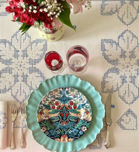 Pure Linen Tablecloth 16 Matching Napkins Hand Catawiki