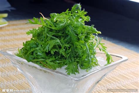 茼蒿摄影图 传统美食 餐饮美食 摄影图库 昵图网