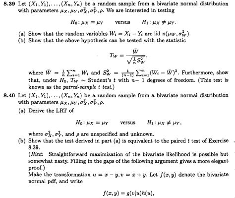 8 39 Let X1 Yİ Xn Yn be a random sample from Chegg