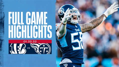 Bengals Vs Titans Highlights Divisional Round Game Highlights