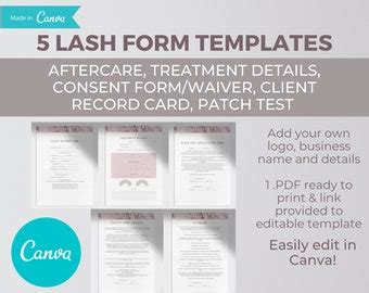 Patch Test Consent Form Etsy