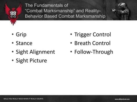 Fundamentals Of Pistol Marksmanship Ppt First Aid Injuries