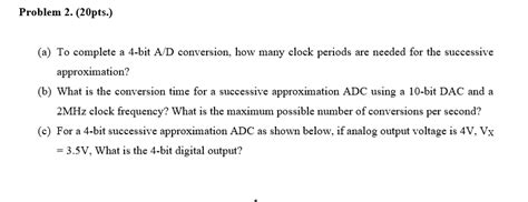 Solved Problem 2 20pts A To Complete A 4 Bit A D Chegg Com