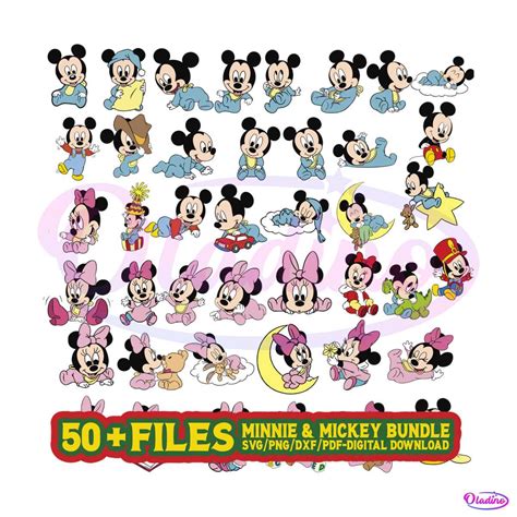 Disney Mickey And Minnie Mouse Svg Bundle Cutting Files