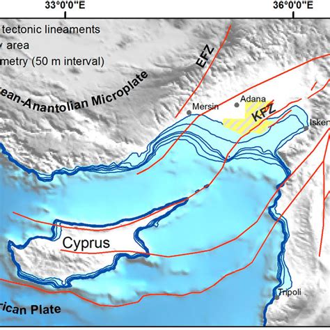 Simplified Tectonic Sketch Map Showing Major Fault Lineaments Modified