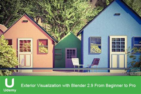 دانلود فیلم آموزشی udemy exterior visualization with blender 2 9 from
