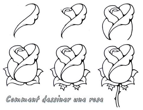 Mod Les Et Conseils Pour Apprendre Comment Dessiner Une Rose Flower Drawing Roses