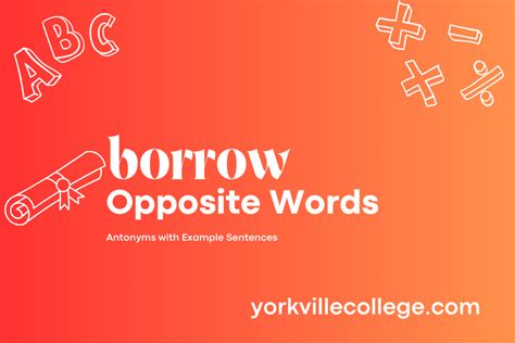 What Is The Opposite Of Borrow Example Sentences