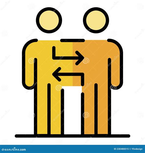 Interacción Entre Socios Esquema De Color De Icono Ilustración del