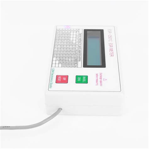Esr Dcr Tester Lcd Display Esr Meter With Test Leads Clip Battery Smart