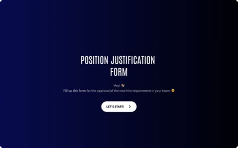 Position Justification Form Template Surveysparrow
