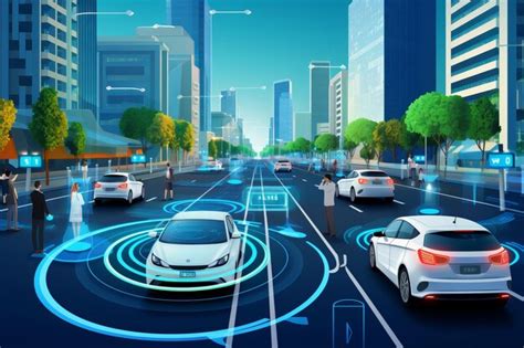 Premium Photo Revolutionary Aipowered Traffic And Pedestrian Vehicle