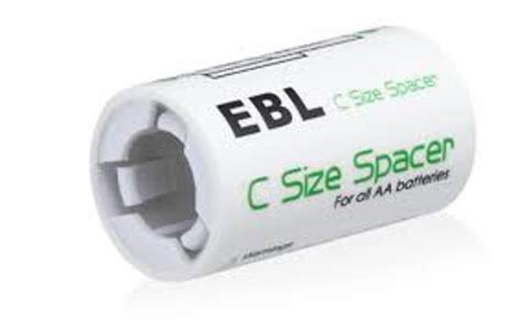 EBL AA To C Size Spacer High Quality Adapter Converter