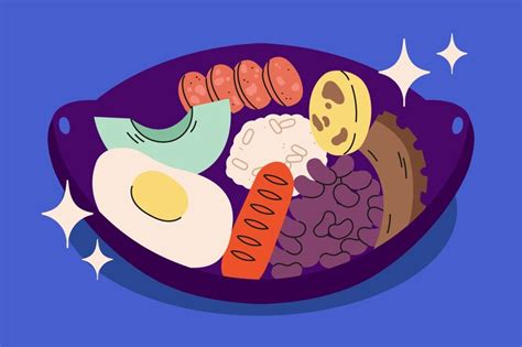 Free Vector Hand Drawn Bandeja Paisa Illustration