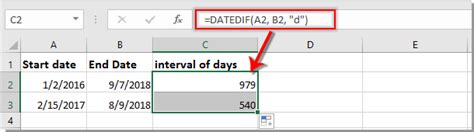 How To Calculate Interval Daysweeksmonthsyears Between Two Dates In