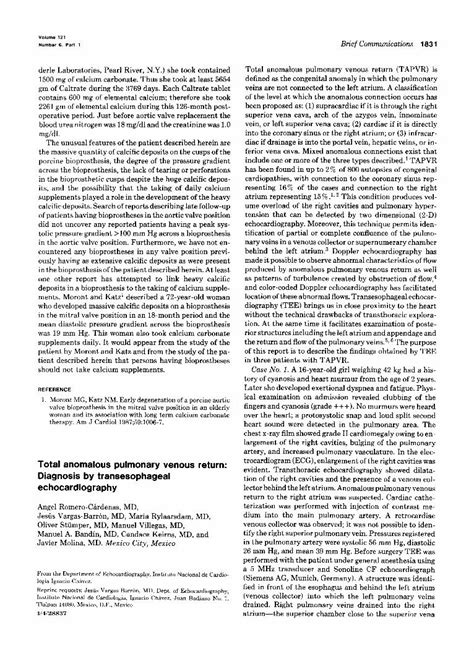 Pdf Total Anomalous Pulmonary Venous Return Diagnosis By
