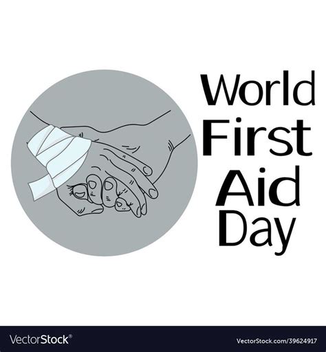 World First Aid Day Schematic Representation Vector Image On Vectorstock