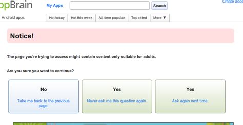 AppBrain Adds A Filter To Hide Sexually Explicit Apps In The Android Market