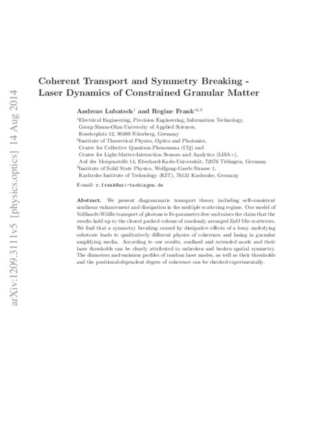 pdf photonic transport explains the confinement of random laser modes