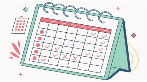 Calendar Illustration Schedule And Planning Themed Designs Vector Design Generative Ai Stock