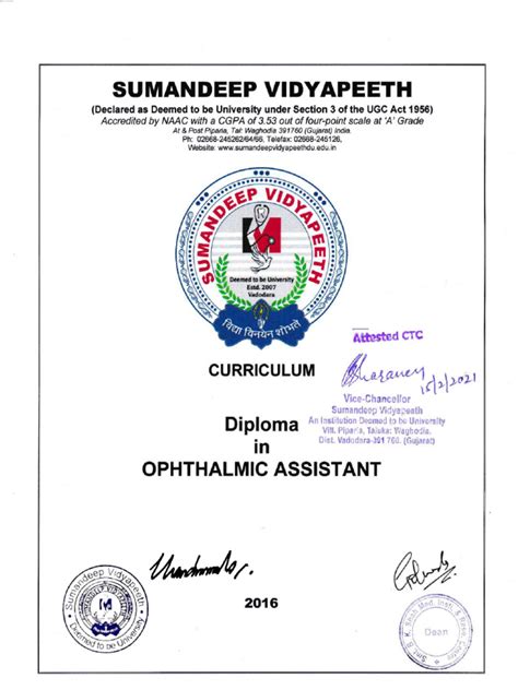 Diploma In Ophthalmic Assistant Old Pdf Human Eye Ophthalmology