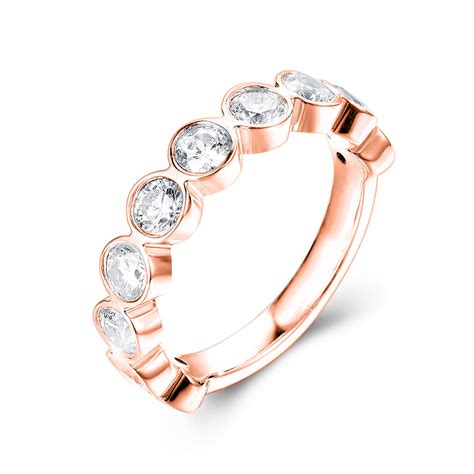 Bezel Set Lab Diamond Band Temple And Grace Au