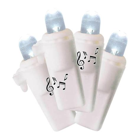 Serie De Luces Led Blancas Con Cable Blanco Musicales 100 Focos Walmart