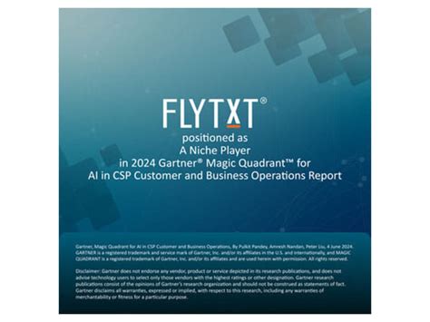 Flytxt Included In The 2024 Gartner® Magic Quadrant™ For Ai In Csp