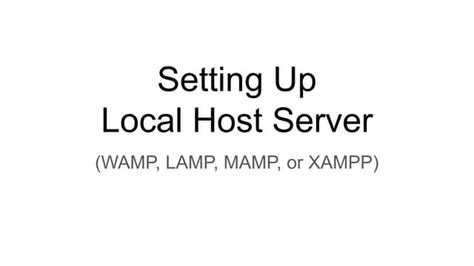 installing of xampp local pc server pdf