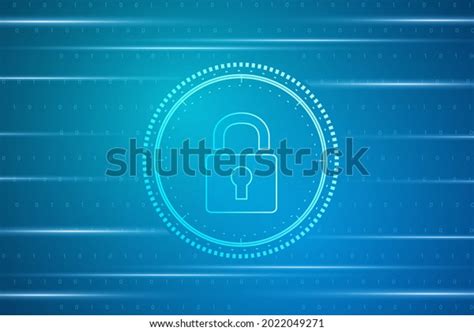 Cyber Security Technology Concept Shield Keyhole Stock Vector Royalty Free 2022049271