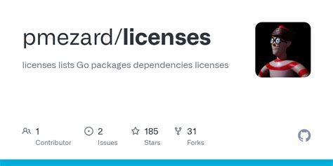 GitHub Pmezard Licenses Licenses Lists Go Packages Dependencies Licenses