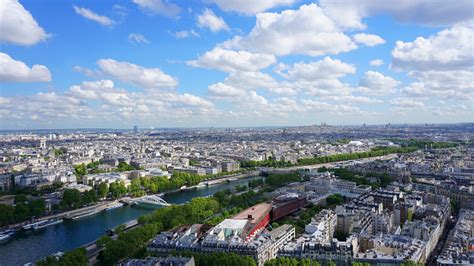 세 느 강 파리의 도시와 아름 다운 구름 파리 프랑스 봄 아침에 아이코 닉 에펠 탑에서 본의 공중 사진 0명에 대한 스톡 사진 및 기타 이미지 Istock