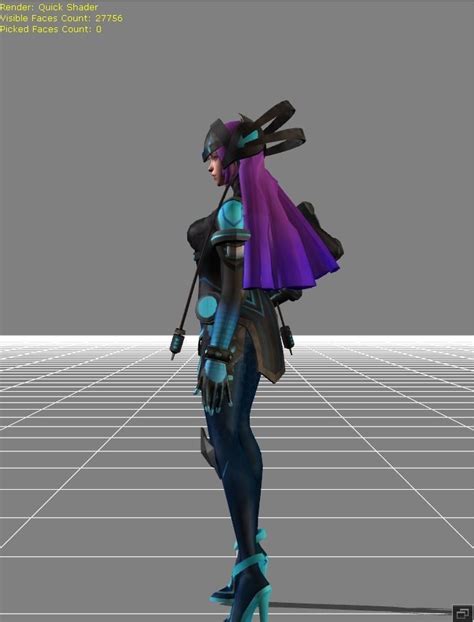 3D Model Selena Virus Skin VR AR Low Poly CGTrader