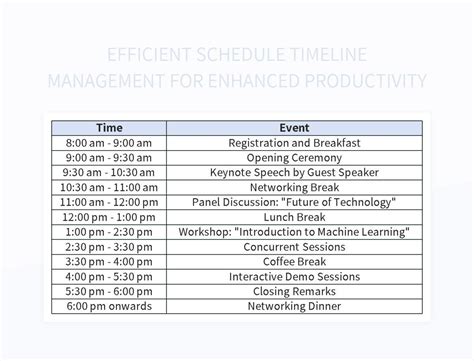 Efficient Scheduling With Doc Timeline Excel Template And Google Sheets